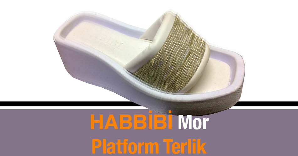Mor Platform Terlik Habbibi Bayan Platform Terliği - Perpa Haber