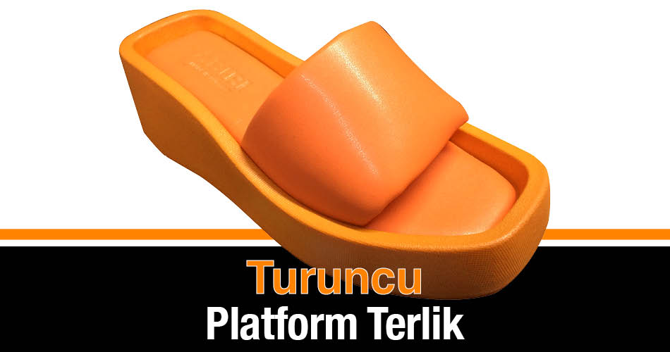 Turuncu Platform Terlik Platform Tabanlı Bayan Terliği - Perpa Haber